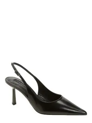 TONY BIANCO Pointed Toe Slingback Pump Black High Shine