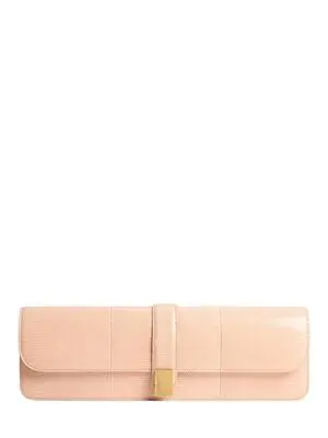 Khaite Blake Lizard Long Clutch - Tan