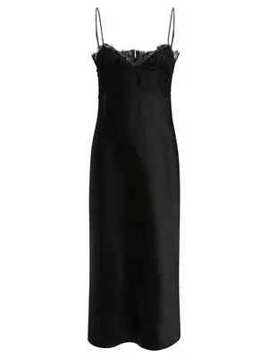 Khaite Joelle Crushed Midi Dress - Black