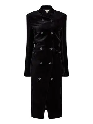 Khaite Rolon Sateen-wool Coat - Black