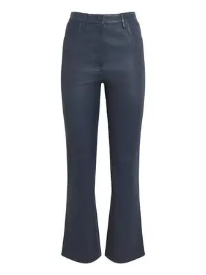 JOSEPH Leather Stretch Duke Trousers - Blue