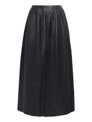 JOSEPH Nappa Leather Didi Midi Skirt - Black