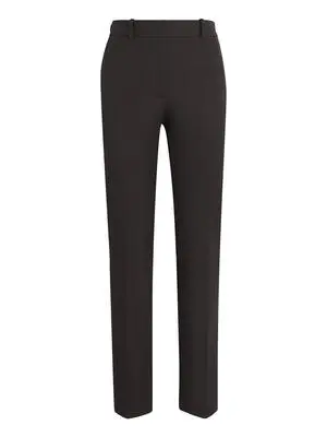 JOSEPH Gabardine Coleman Slim Trousers - Brown