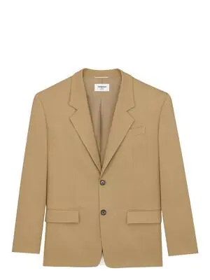 Saint Laurent Wool-mohair Single-breasted Blazer - Beige