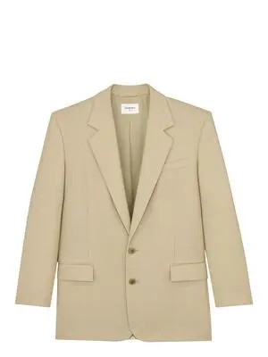 Saint Laurent Wool-silk Blazer - Brown