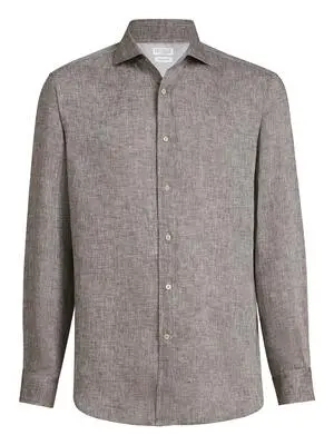 Brunello Cucinelli Linen Shirt - Brown