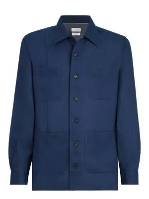 Brunello Cucinelli Linen Shirt - Blue