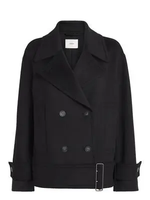 JOSEPH Wool-cashmere Weston Pea Coat - Black