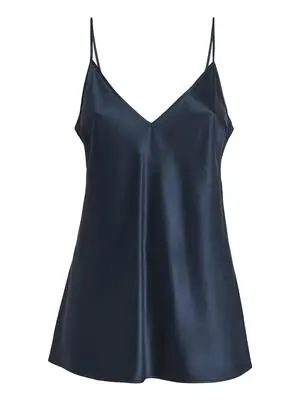 JOSEPH Satin Sleeveless Top - Blue