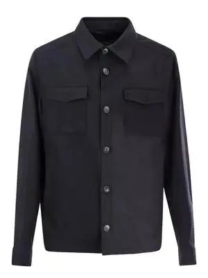 Herno Flap-pockets Button-fastening Shirt Jacket - Blue