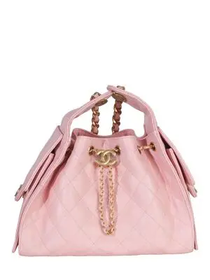 Chanel Quilted Caviar 25 Hobo - Pink