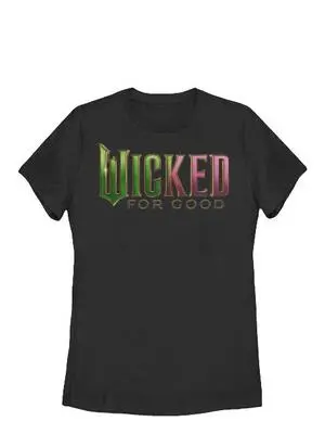 WICKED: FOR GOOD Official Tonal Logo Graphic T-shirt - Black