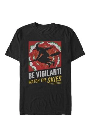 WICKED: FOR GOOD Elphaba Watch The Skies Short Sleeve Graphic T-shirt - Black