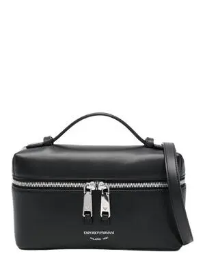 Emporio Armani Leather Vanity Case - Black