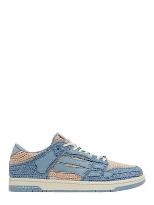 Amiri Skel Top Low Raffia Sneakers Beige/blue