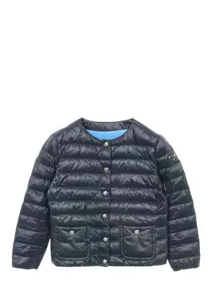Prada 2000s Logo-plaque Padded Jacket - Blue