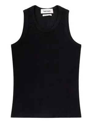 TONYWACK Lyocell Blend Ribbed Tank Top