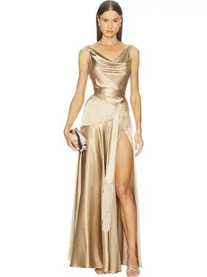 BRONX AND BRONCO Leo Maxi Dress - Caramel