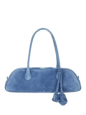 Magda Butrym Brigitte Trapeze Suede Bag - Blue