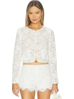 LoveShackFancy Junetta Lace Jacket - Ivory