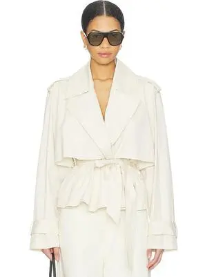 Joe's Jeans The Liz Cropped Trench Coat - Ecru