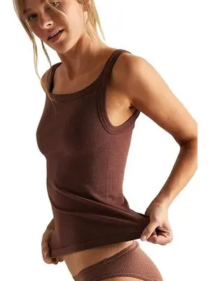 Free People Easy Escape Tank - Brunette