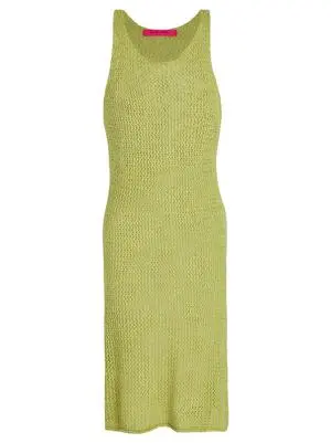 THE ELDER STATESMAN The Elder Statesman Bouclé-Knit Mulberry Silk Mini Dress