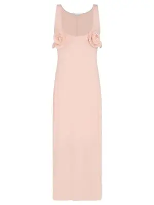 Magda Butrym Floral-appliquéd Jersey Midi Dress - Pastel Orange