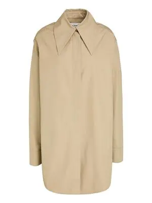 JIL SANDER Oversized Cotton-Poplin Shirt Sage Green