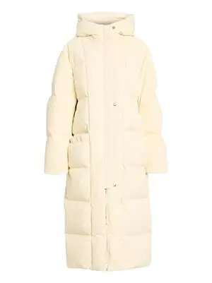JIL SANDER Quilted Shell Hooded Down Coat - Cream