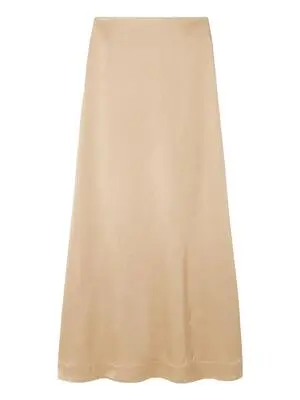 ESSE STUDIOS Gilded Satin Maxi Skirt Sand
