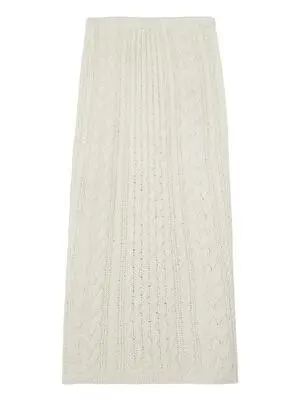 Gabriela Hearst Callum Cable-knit Cashmere Maxi Skirt - Ivory
