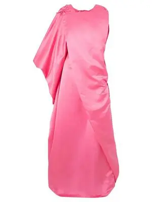 MARIE ADAM-LEENAERDT Draped Satin Maxi Dress