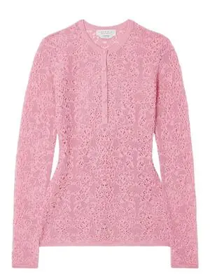 GABRIELA HEARST Ithaca Crocheted Henley Top