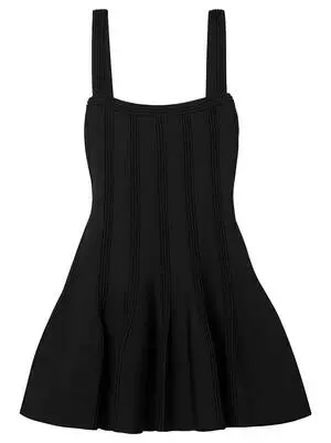 Another Tomorrow Knitted Mini Dress - Black
