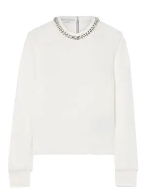 Stella McCartney Falabella Chain-embellished Wool Sweater - Ivory