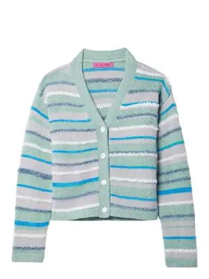 THE ELDER STATESMAN Striped Cashmere-blend Cardigan - Multicolor