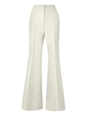 Gabriela Hearst Rhein Silk And Wool-blend Flared Pants - Ivory