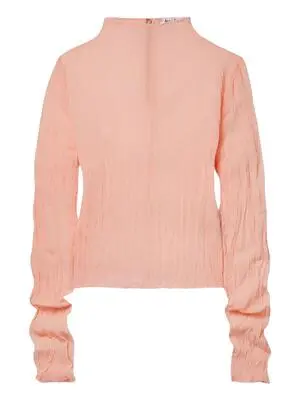 Acne Studios Crinkled Georgette Top Peach