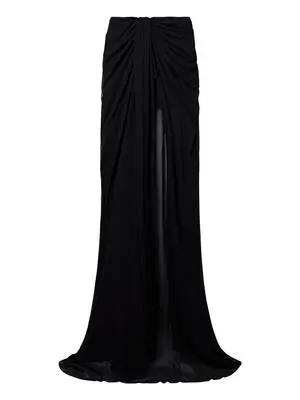 MONOT Draped Chiffon Maxi Skirt