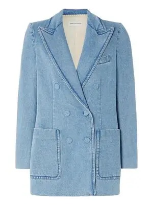 Dries Van Noten Double-breasted Denim Blazer - Light Denim