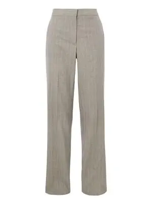 Stella McCartney Pinstriped Wool Straight-leg Pants - Gray