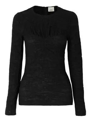 Isabel Marant Floride Cotton-blend Jacquard Top - Black