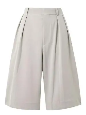 Wardrobe.NYC Wool-twill Pleated Shorts - Stone