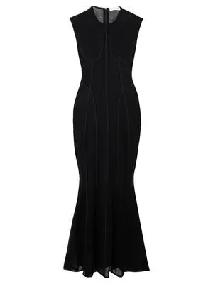 NINA RICCI Paneled Cotton-Blend Maxi Dress