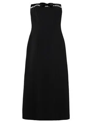 Jenny Packham Strapless Embellished Gown - Black