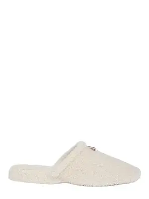 Thom Browne Shearling Slippers - Off-white