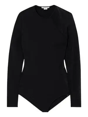 Stella McCartney Stretch-knit Cotton-blend Bodysuit - Black