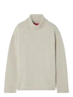 THE ELDER STATESMAN Cashmere Turtleneck Sweater - Ecru