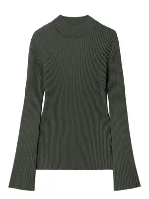 Proenza Schouler Abigail Ribbed-knit Top - Army Green
